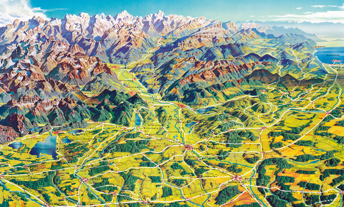 Spannende Die Alpen Karte Fotos